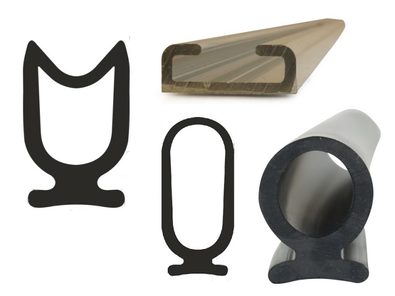 Gummiprofile Fassungs-Profile U-Profile, Siebleistenprofile - gummi metall